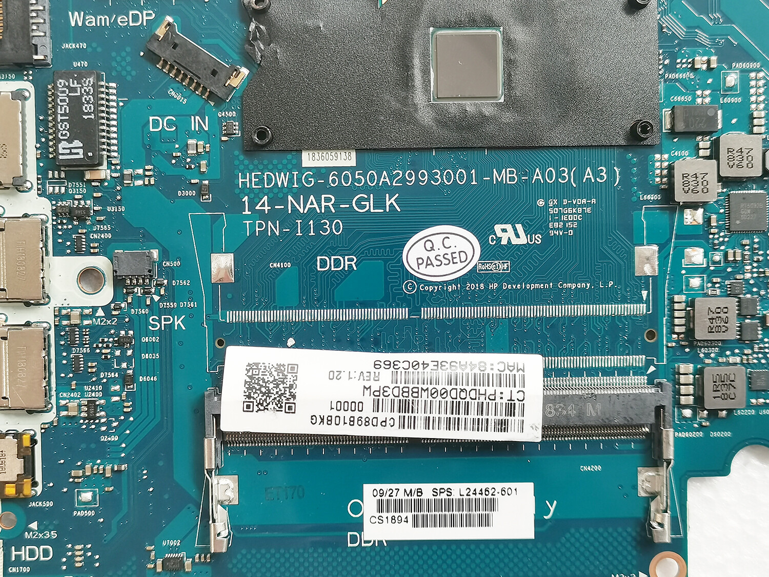 For HP 14-DF Motherboard L24462-601 L24462-001 6050A2993001-MB-A03 ...