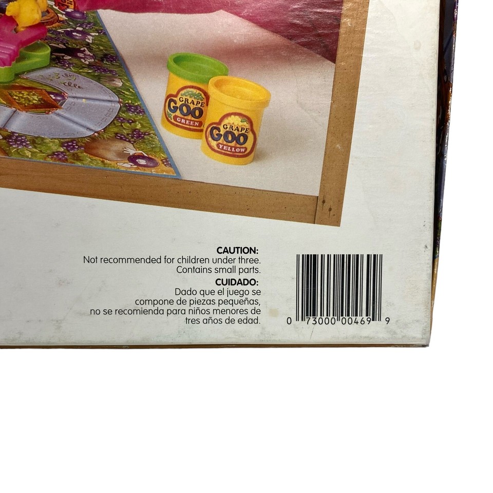 Vintage 1992 Grape Escape Board Game Parker Bros. Missing Orig Die ...