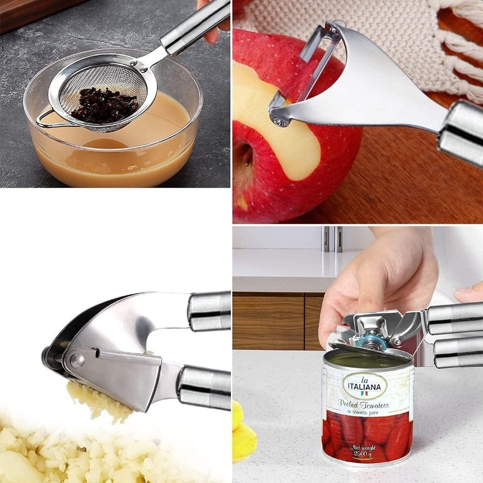 Kitchen Utensils Set- 35 PCs Cooking Utensils with Grater, Tongs, Spoon ...
