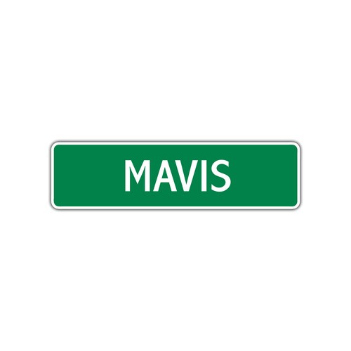 Mavis Girls Name Letter Printed Label Wall Art Decor Novelty Aluminum ...