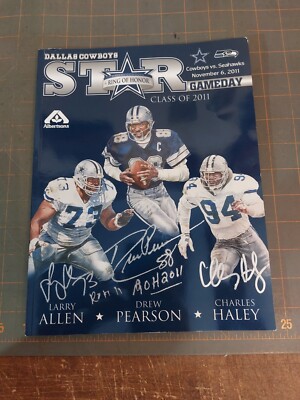 2011 Dallas Cowboys Signed Magazine Charles Haley Drew Pearson Larry ...