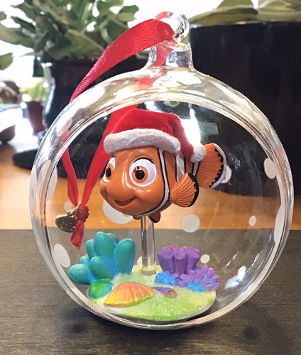 Disney Pixar Finding Nemo Glass Globe 2013 Sketchbook Ornament Santa ...