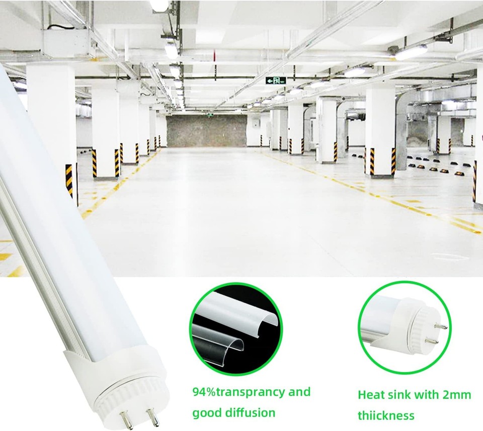 F15T8 LED Tube Light,120V AC/12V DC,18'' 7W Tube Light Bulb,5500K ...