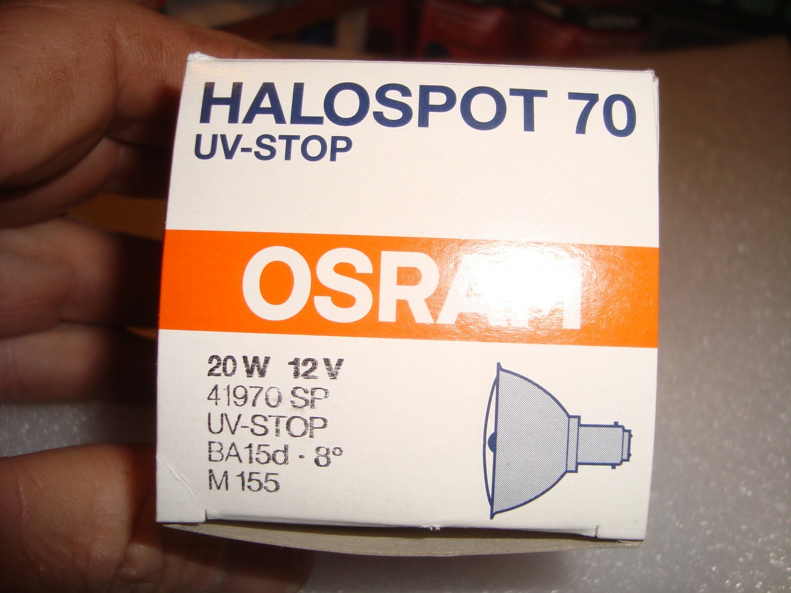 Halospot 70 Halogen Lamp 41970 SP UV-Stop 20W 12V Small Bayonet OSRAM ...