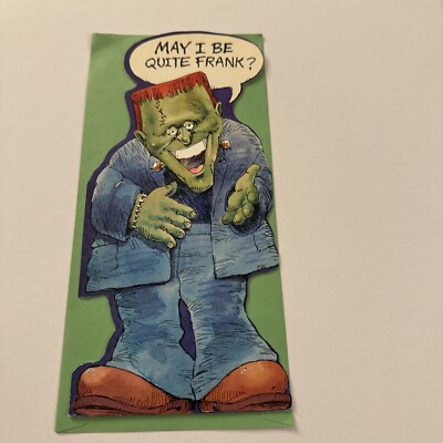Vintage Greeting Card Halloween Frankenstein Frank Monster G7 | eBay