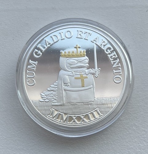 Pepe Crusader Gilded 1oz .999 #015 Silver Round BIZ PMG MintAnon 2023 ...