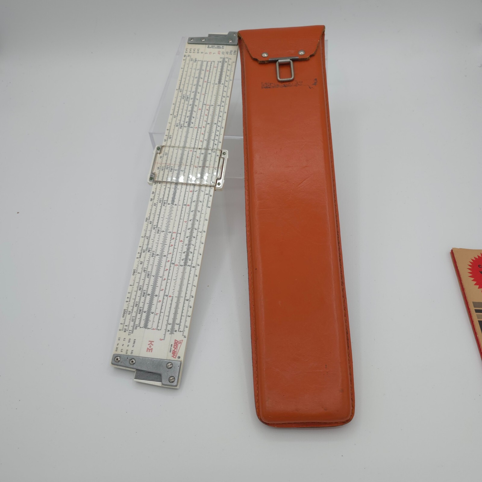K&E 68 1100 Slide Rule w/ Leather Case and Pamphlet Keuffel & Esser ...