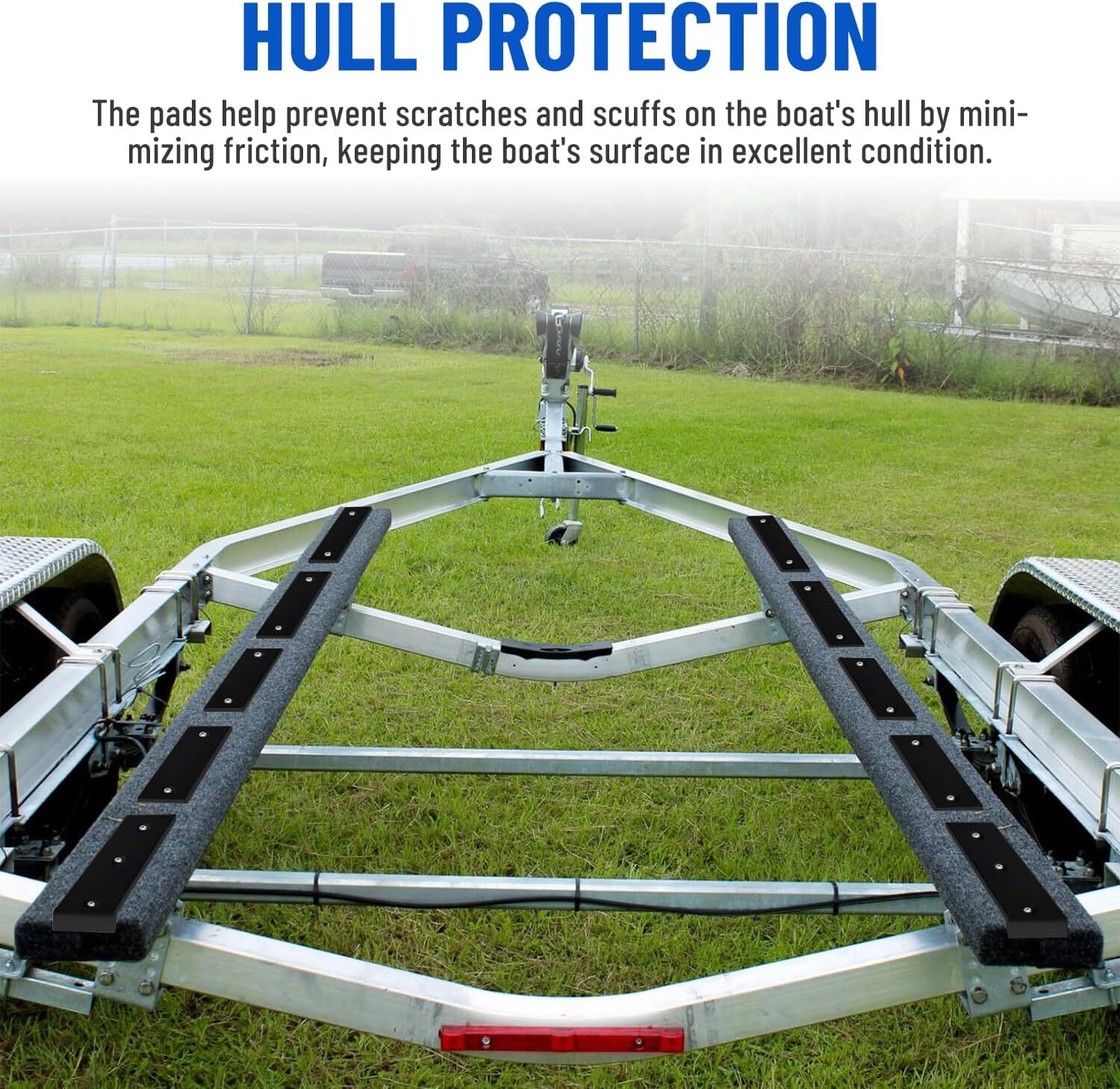 8 Pack Boat Trailer Bunk Slide Pads and 2 Pack Boat Trailer Glide Bunk ...