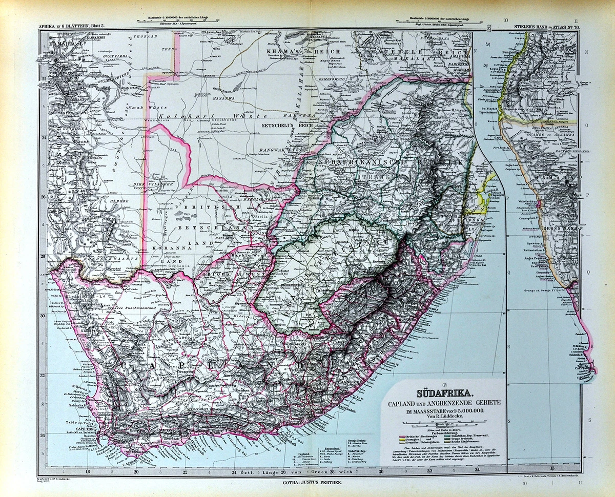 Kalahari Desert Africa Map
