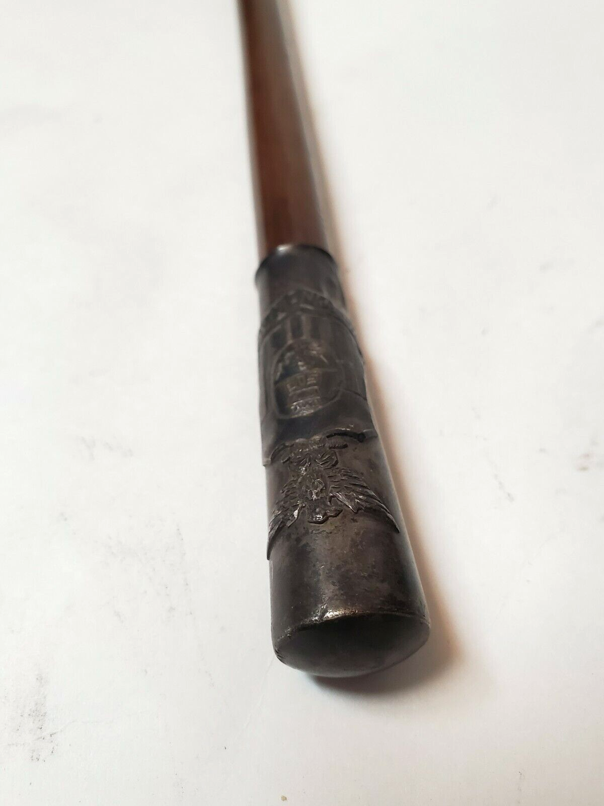 RARE COMMANDER BATON SWAGGER STICK STERLING TIP PHILIPPINES COLLECTIBLE ...