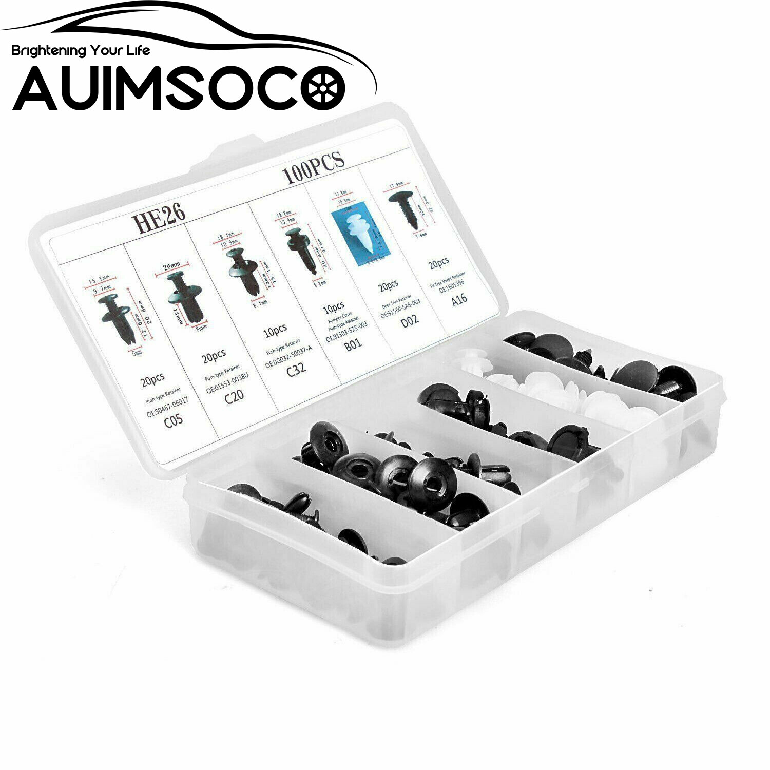 100 Pcs Fender Liner Fastener Rivet Push Clips Retainer For Cadillac | eBay