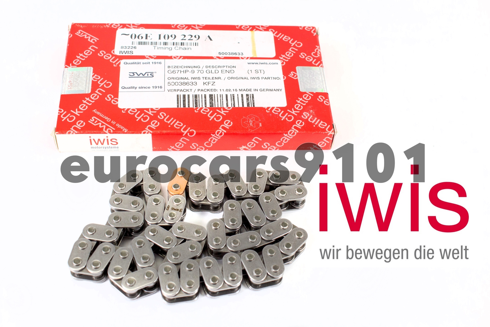 Audi iwis Left Lower Right Upper Engine Timing Chain 50038633ENDLESS ...