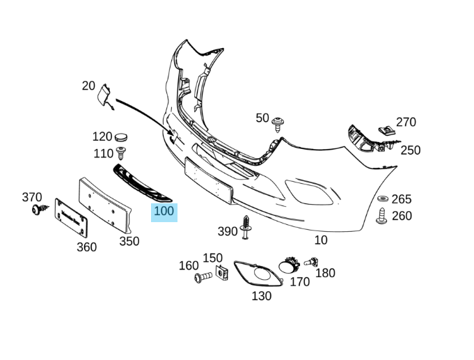 Mercedes-Benz SPRINTER 907 Step Plate Front Bumper A9078850500 for sale ...