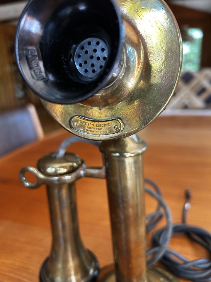 Vintage Early 1900’s Brass Western Electric Candlestick Phone | eBay