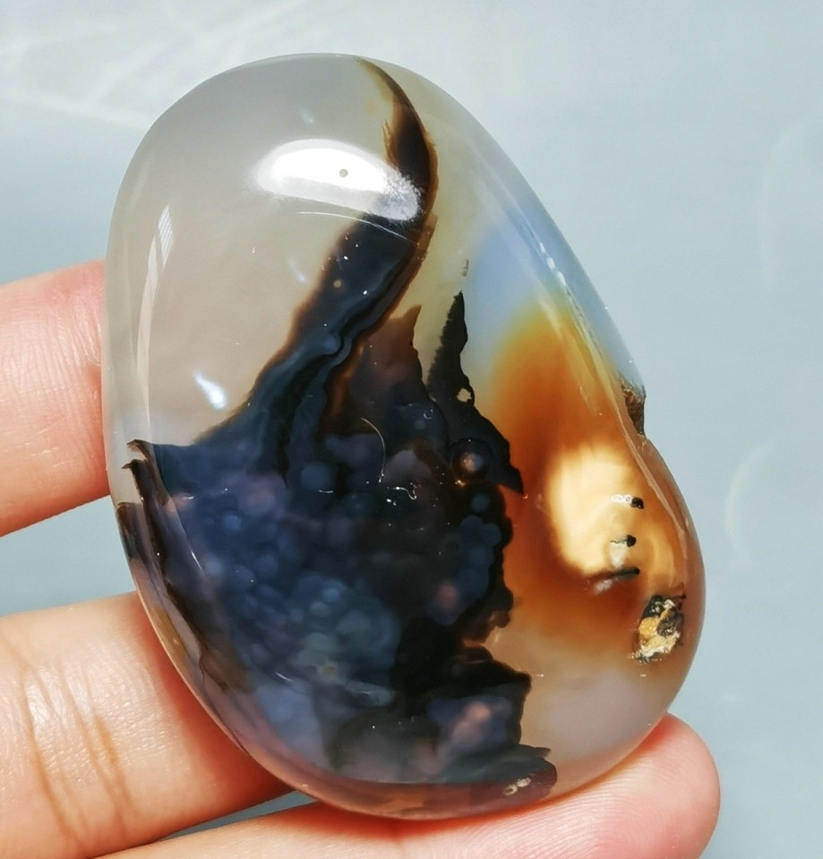 Natural Polished Amazing Dendritic Moss Agate Freeform Reiki Stone ...