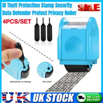 4Pcs/Set ID Theft Protection Stamp Security Data Defender Protect ...