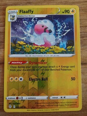 Pokemon Card TCG - Flaaffy - 055/203 - Reverse Holo - Evolving Skies ...