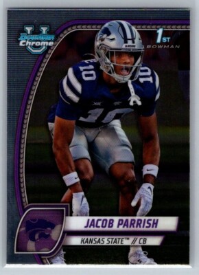 Jacob Parrish Kansas State 2024 Bowman University Chrome Football | eBay