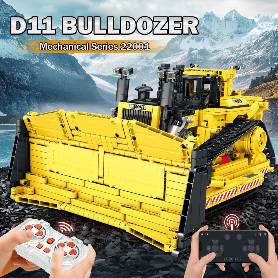 D11 Bulldozer Building Set,APP Remote Control Loader RC Bulldozer ...