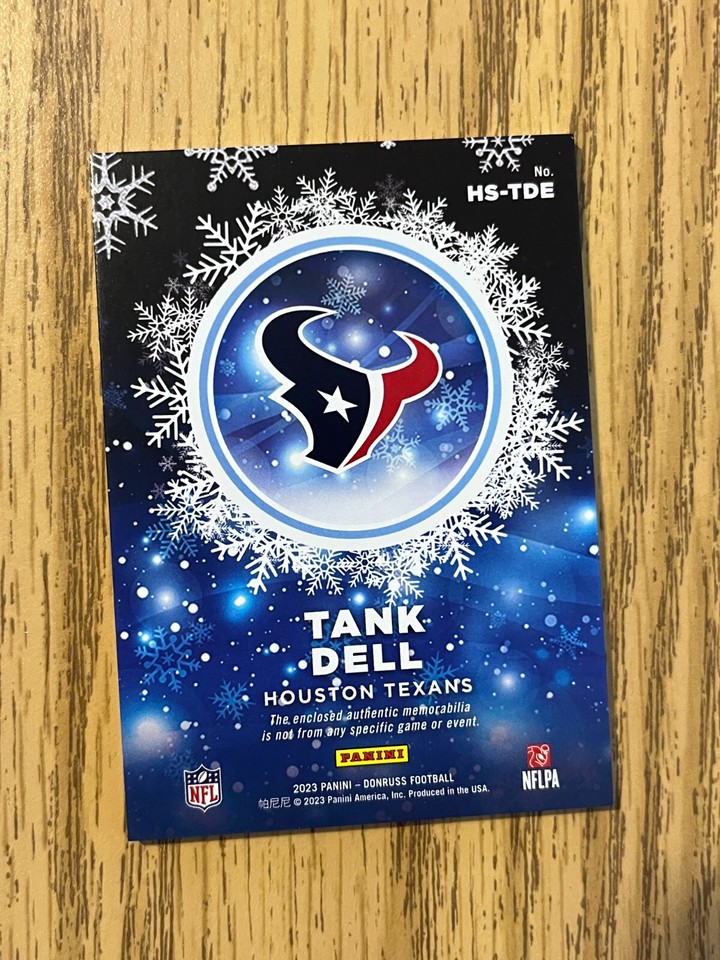 2023 Donruss Tank Dell Rookie Sweater Patch Houston Texans RC #HS-TDE ...
