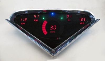 Chevy Truck DIGITAL DASH PANEL FOR 1955-1959 Gauges Custom Dash GMC RED ...