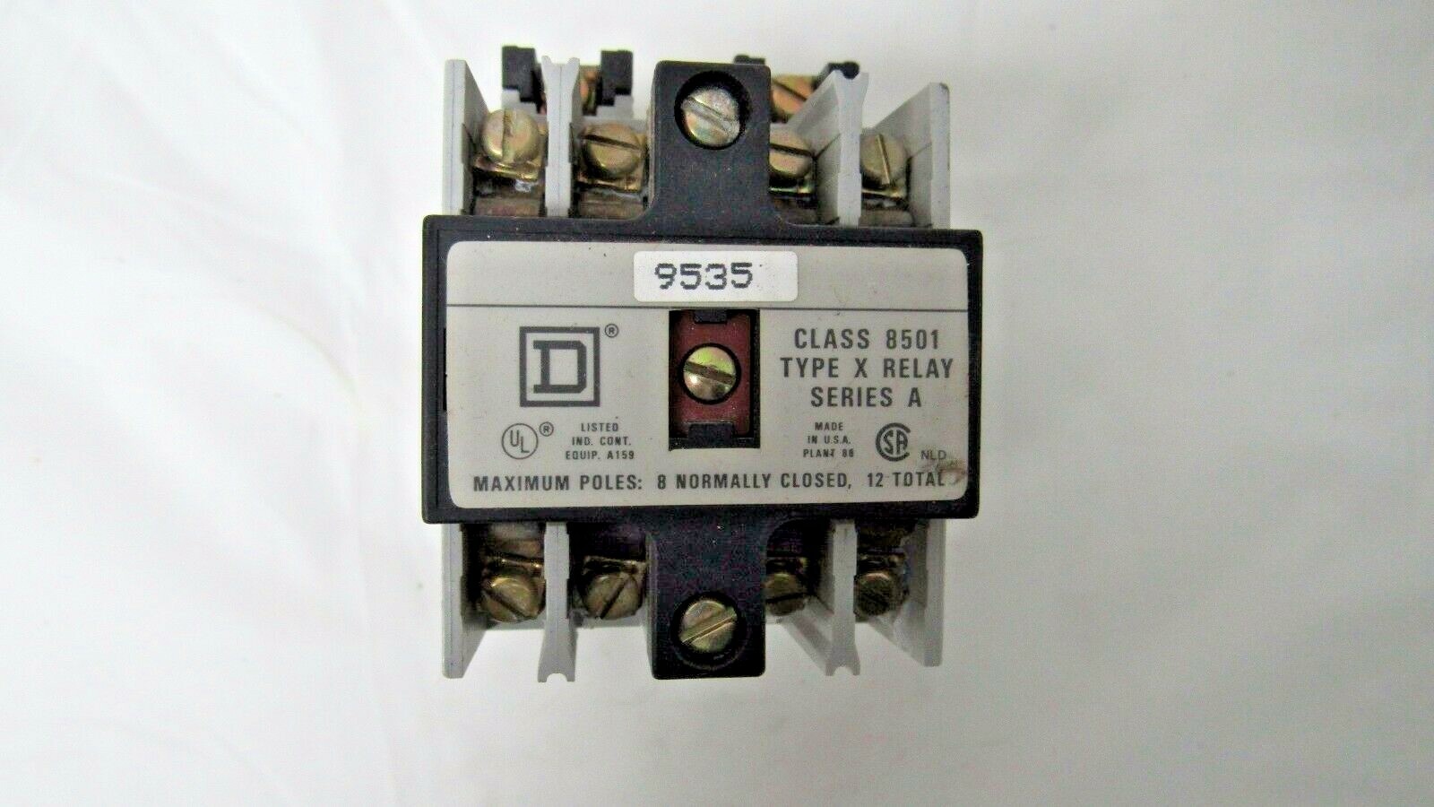 SQUARE D 8501 TYPE X RELAY SERIES A | eBay