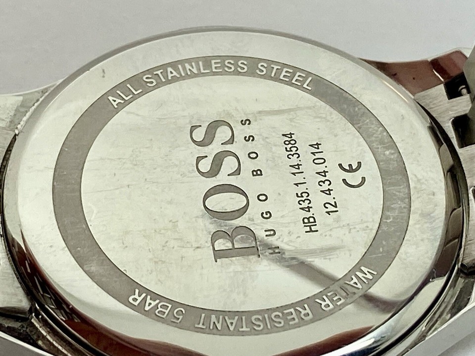 Hugo Boss Men's Watch Elite 1513896 Quartz Date Black Dial 41mm SMALL ...