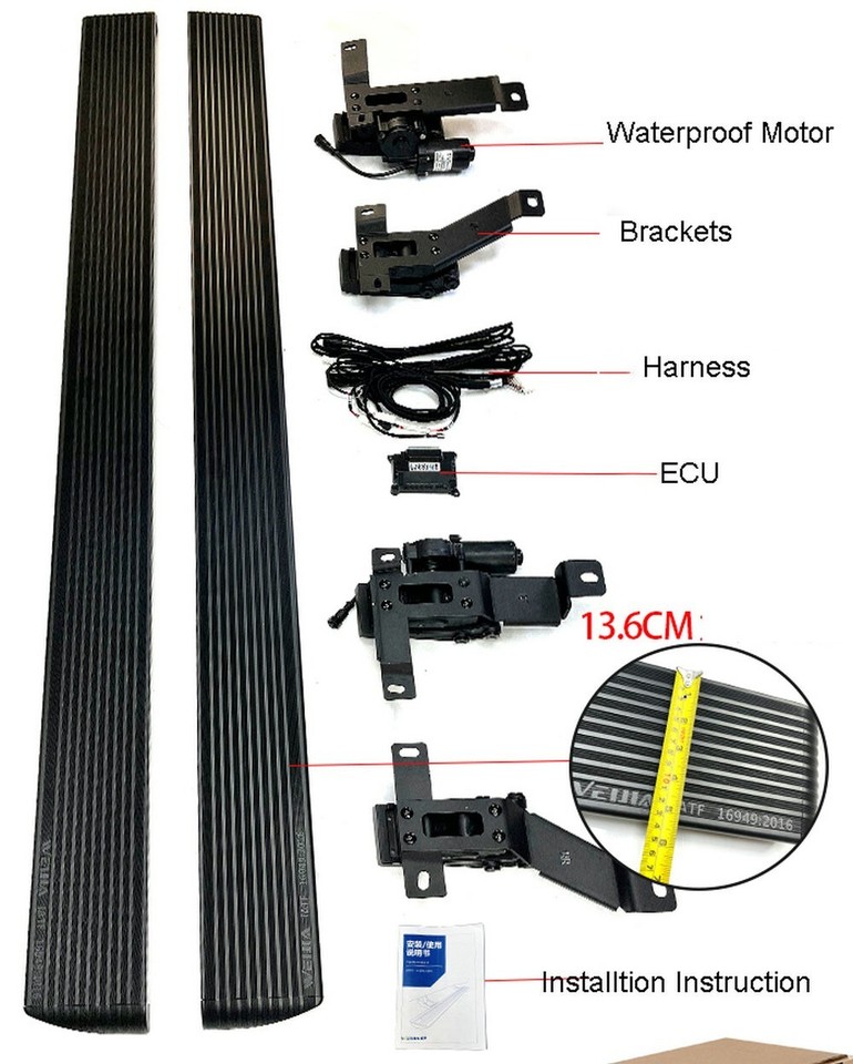 2PCS Electric Side Step Deployable Running Boards Fits For Ford Ranger ...