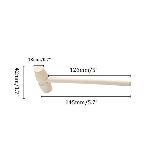 10 Pcs Wooden Mini Hammers Multipurpose Natural Wood Hammer For Crab ...
