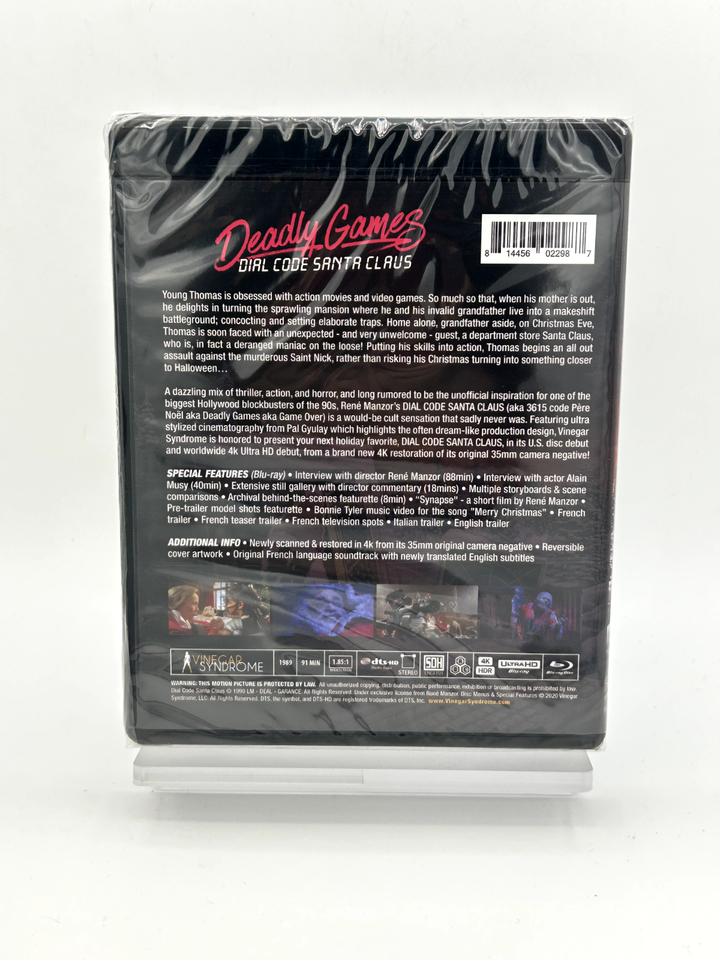 DEADLY GAMES 4K Ultra HD UHD + Blu-ray Dial Code Santa Claus Vinegar ...