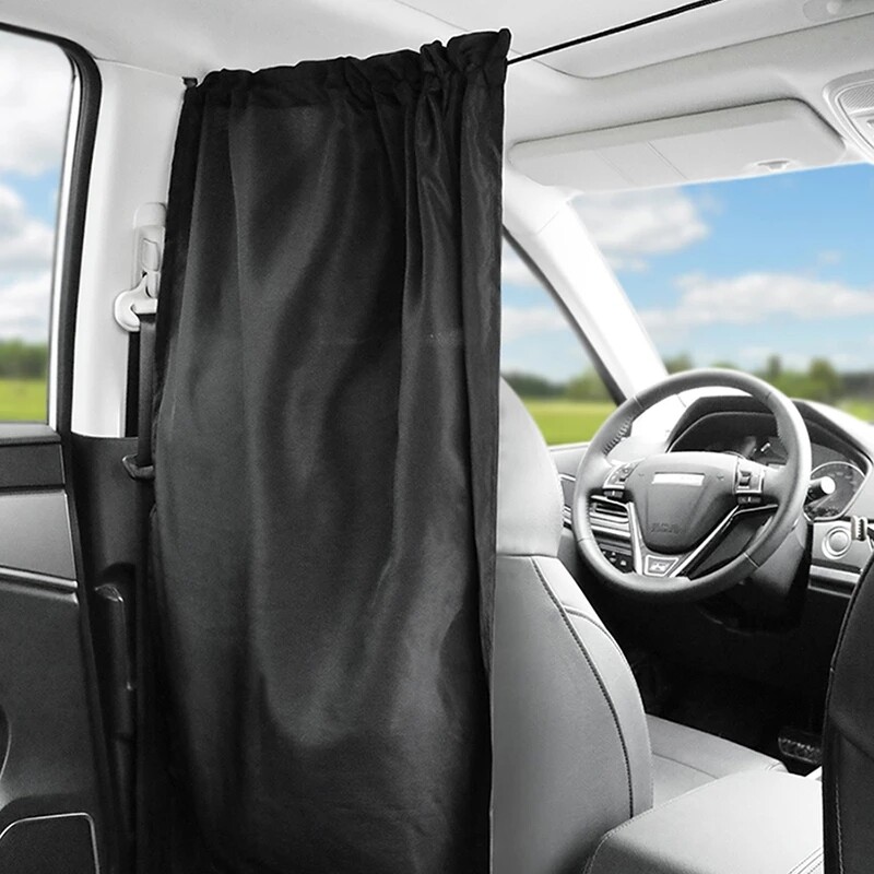 Car Taxi Cab Divider Van Cabin Curtain Campervan Kit Black Protective ...