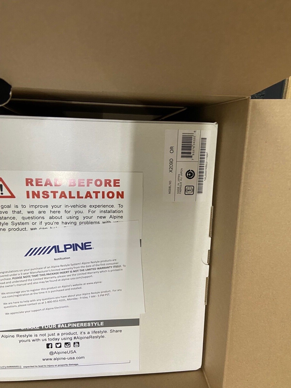 ALPINE X209-WRA-OR IN-DASH RESTYLE SYSTEM CUSTOM FIT NAVIGATION ...