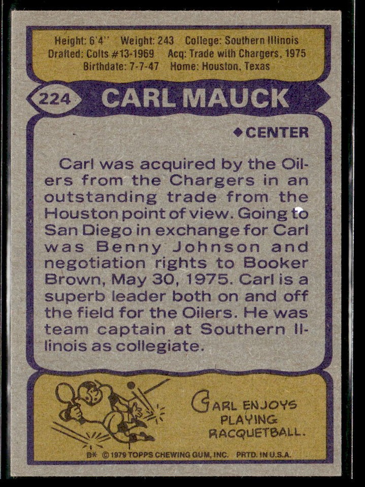 1979 Topps #224 Carl Mauck | eBay