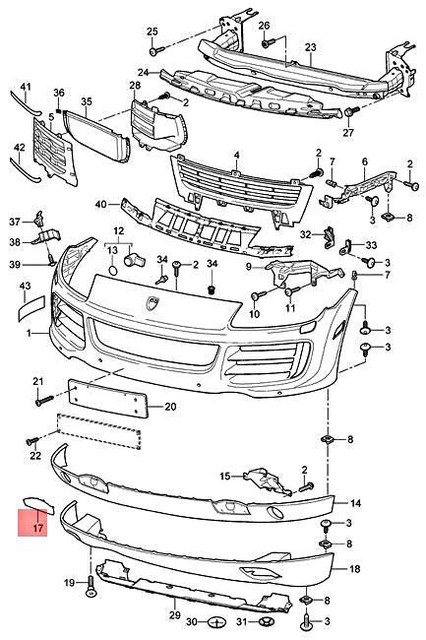 Genuine Porsche Cayenne 9pa1 Cover Cap Right 95550515611 for sale ...