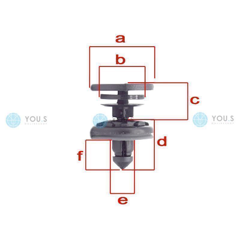 50 Piece You.S Orig. Interior Trim Mounting Expanding Rivet for Audi A5 ...