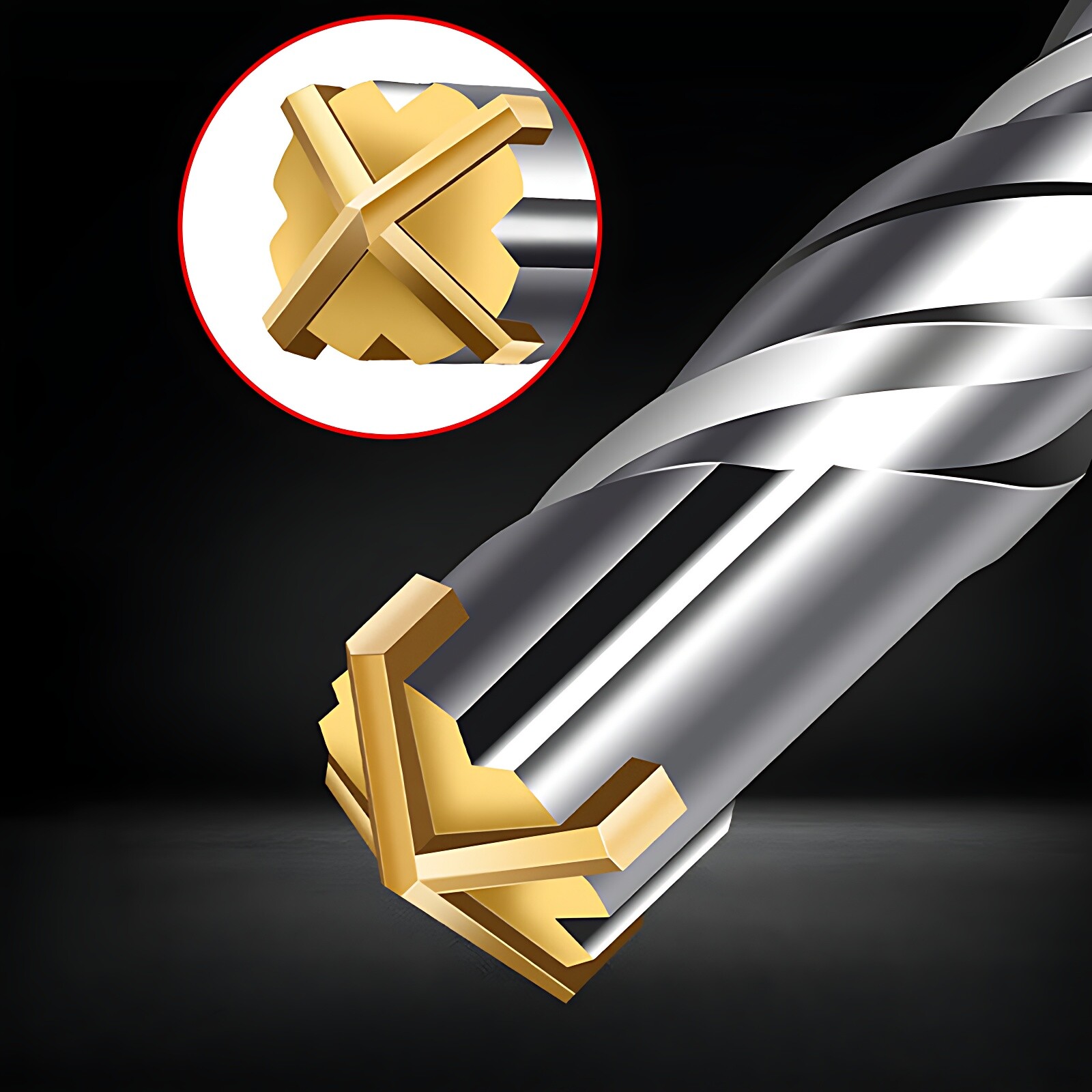 Betonbohrer Steinbohrer Hammerbohrer SDS PLUS MAX Quadro Schlag Bohrer ...