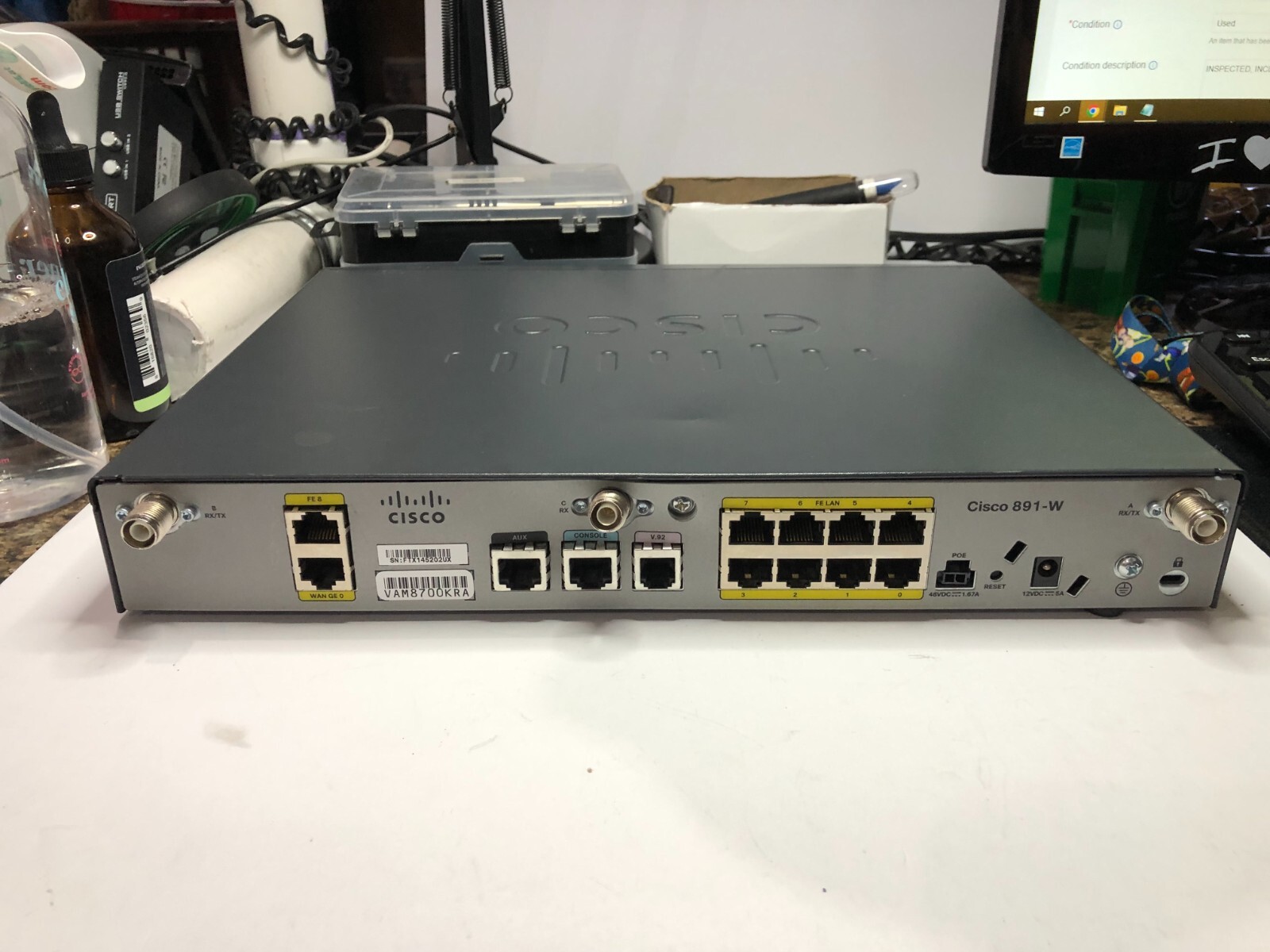 Cisco 891-W 8-Port Gigabit Ethernet Security FCC Router Inspected *READ ...