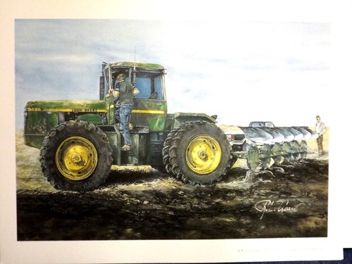 JOHN DEERE TRACTOR ART by RAY CROUSE - PERFORMANCE CHECK - SIGNED PRINT ...