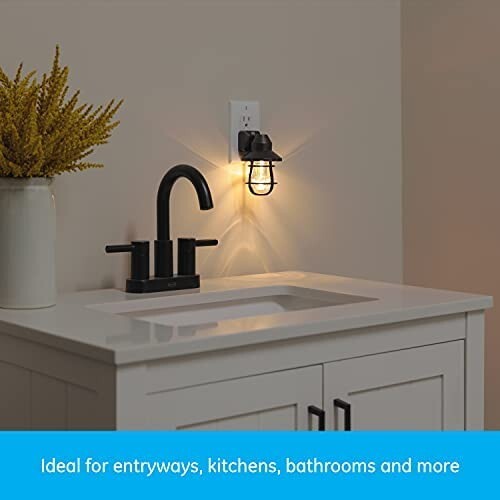 Vintage Night Light, Plug-in, Dusk-to-Dawn, Farmhouse, Rustic, Home ...