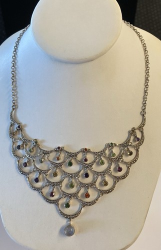 Beautiful Nicky Butler Sterling Silver Multi Gemstone Statement ...