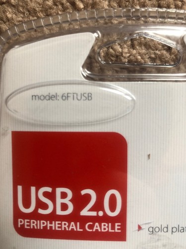 NEW CYBERPOWER USB A MALE TO B MALE CONNECTOR PERIPHERAL 6' CABLE ...