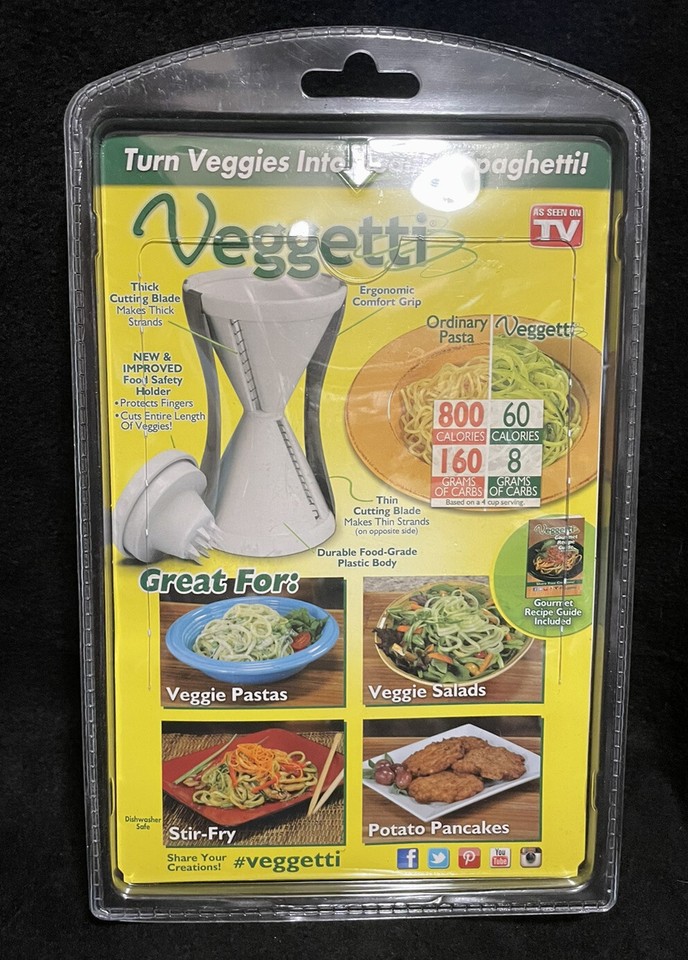 Vegetti Spiral Vegetable Slicer Cutter Makes Veggie Pasta Spaghetti ...