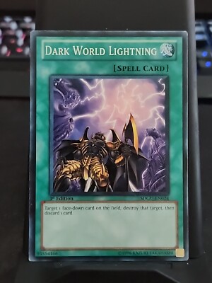 Dark World Lightning - 1st Edition - Yugioh Spell Card - Vintage | eBay
