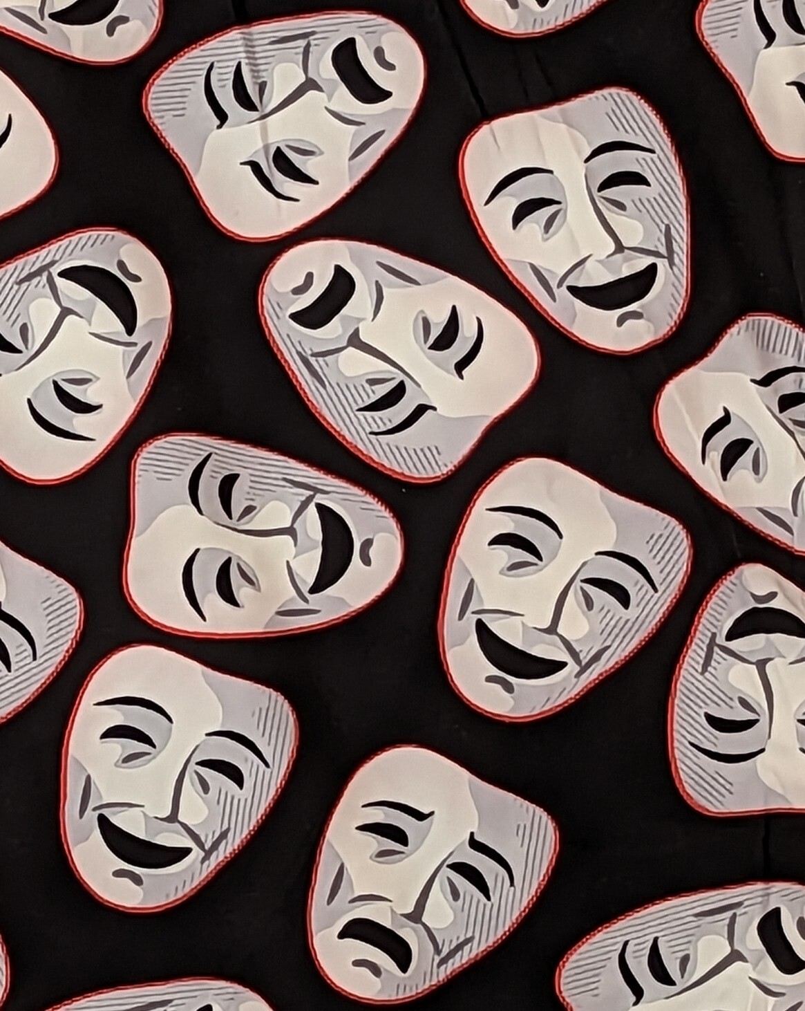 TC LuLaRoe Tall & Curvy Leggings Mime Masks Theater on Black NWT N28 | eBay