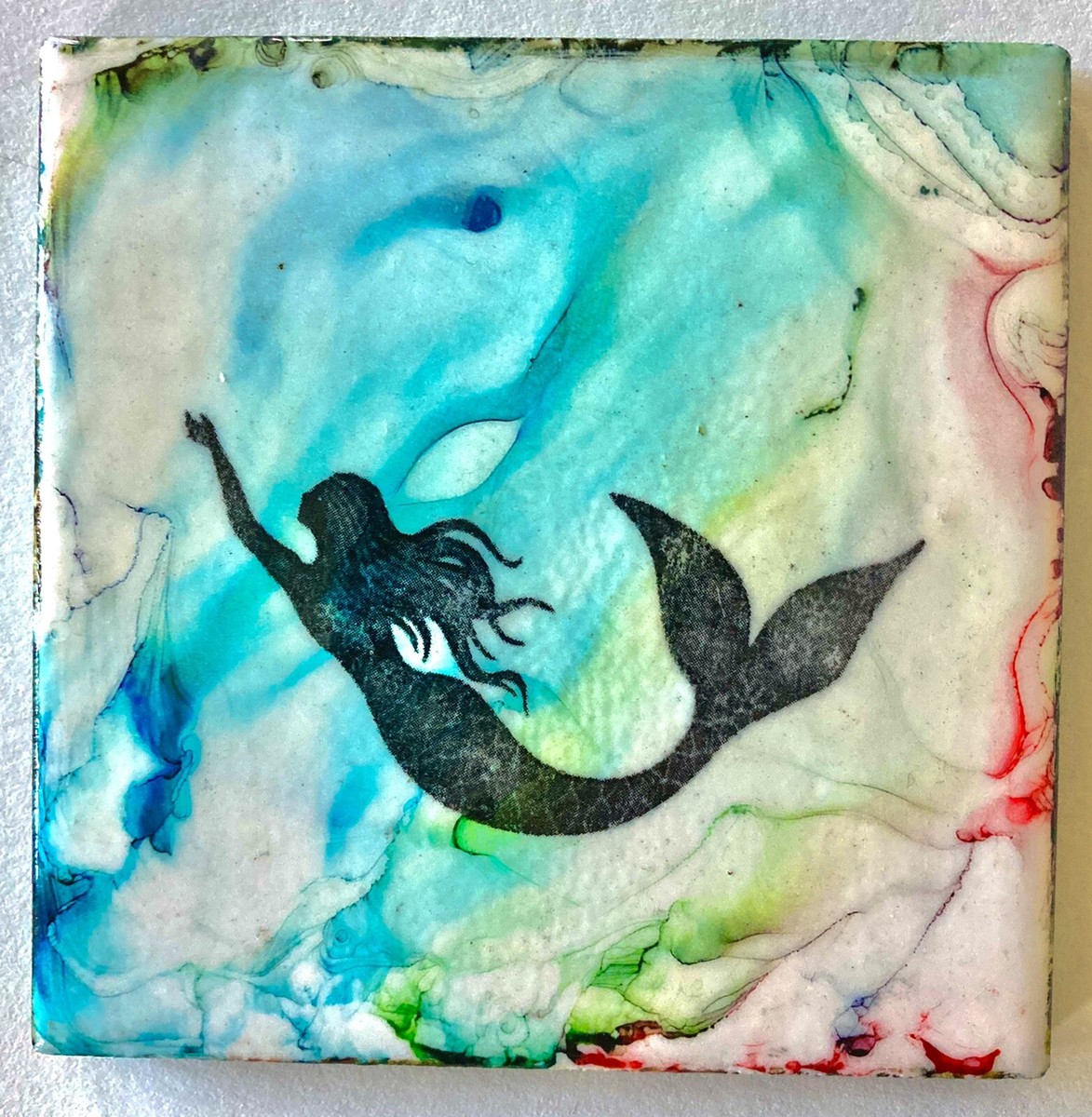 Psychedelic Mermaid Spirit Wolf" Yoga Mat – MettaMats