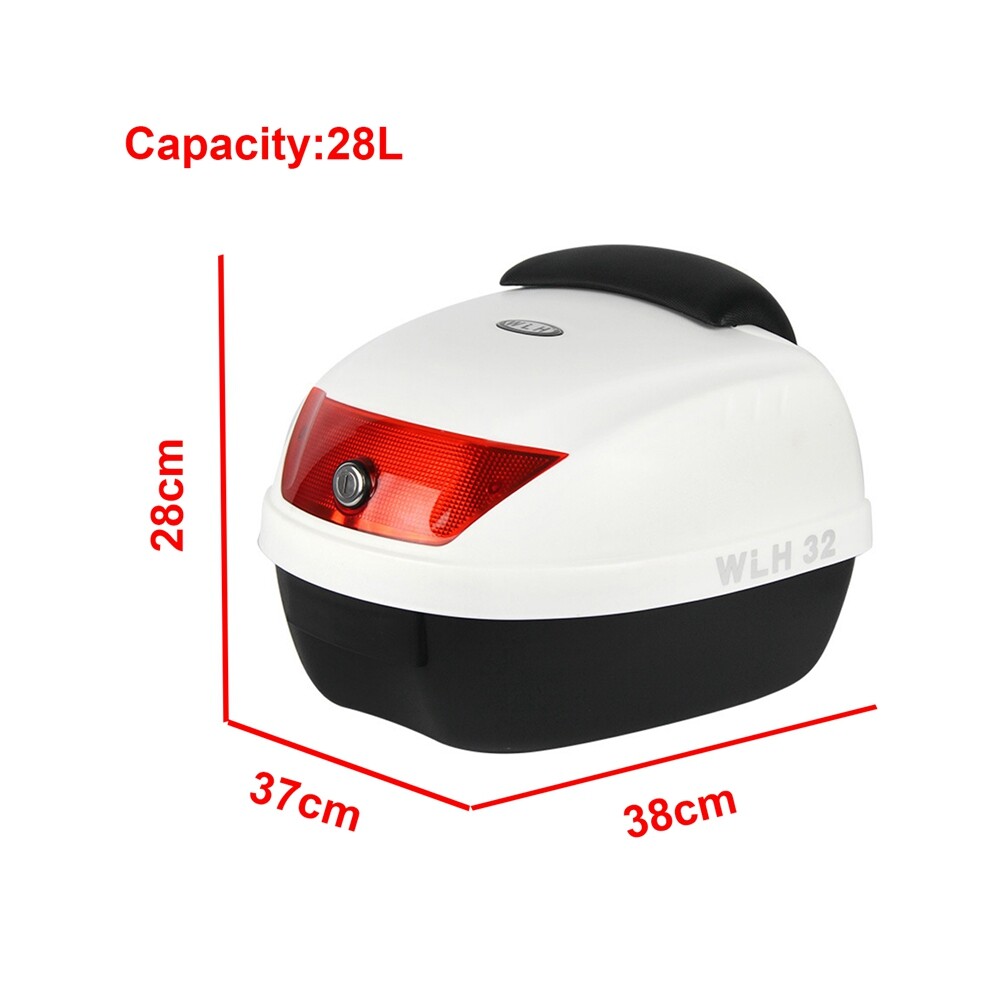 28L Motorcycle Tour Tail Box Scooter Trunk Luggage Carrier Case Top ...