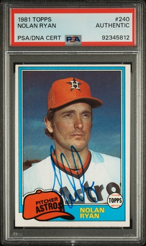1981 Topps #240 Nolan Ryan PSA Authentic Auto | eBay