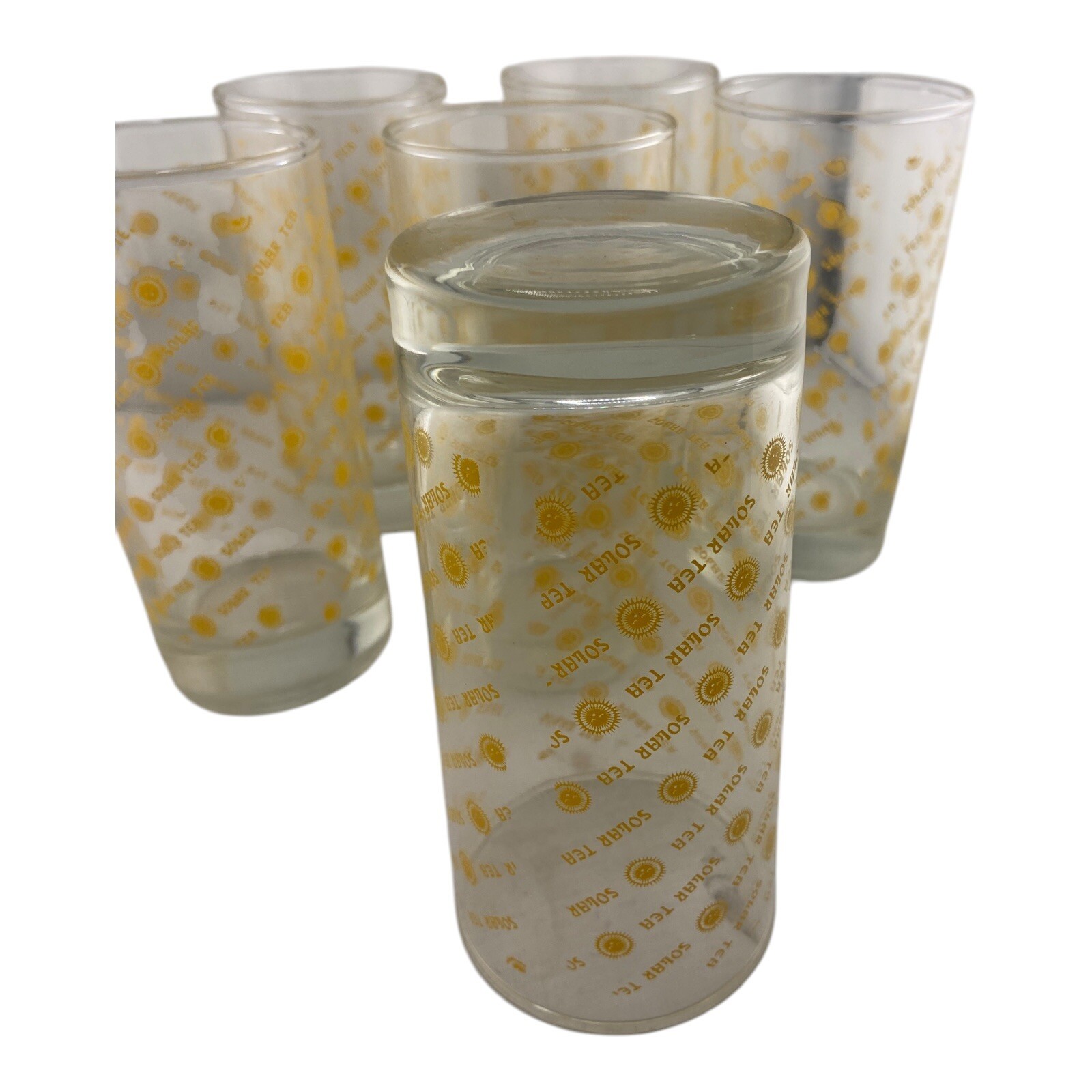 Solar Sun Tea Maker Glass Jar Canister w/ Domed Lid 1970's Vintage W/ 6 ...