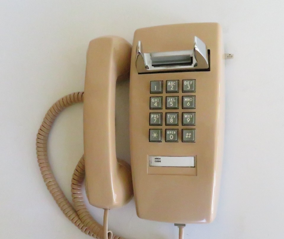Western Electric Beige 2554 touch tone wall phone works | eBay
