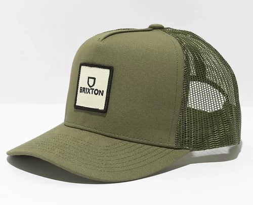 Brixton Men's Trucker Hat Alpha Block Netplus MP Embroidered Patch Cap ...